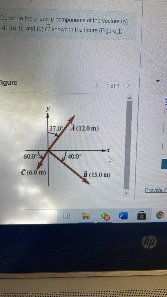 Solved Compute the x and y components of the vectors (a) A⃗ | Chegg.com