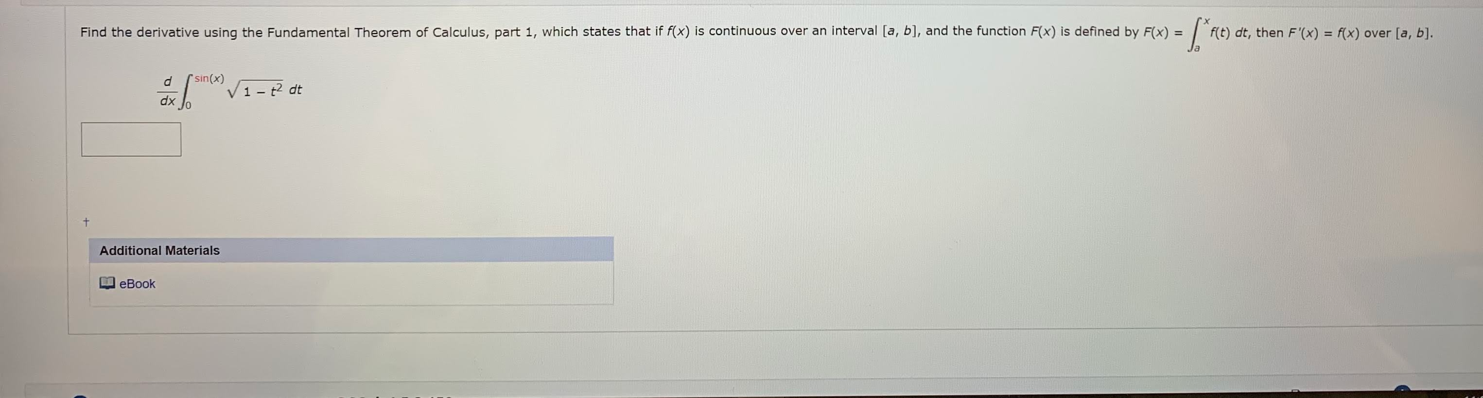 Solved Find the derivative using the Fundamental Theorem of | Chegg.com