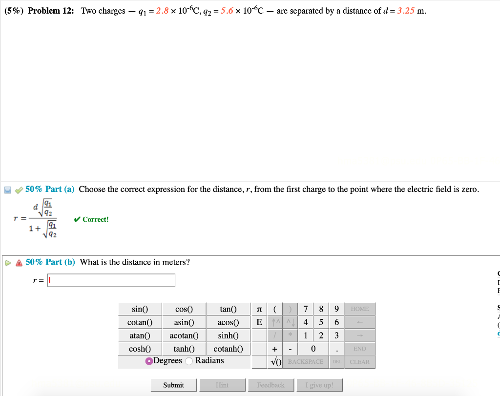 Solved 5 Problem 12 Two Charges