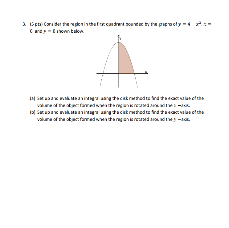 Solved 3. (5 pts) Consider the region in the first quadrant | Chegg.com