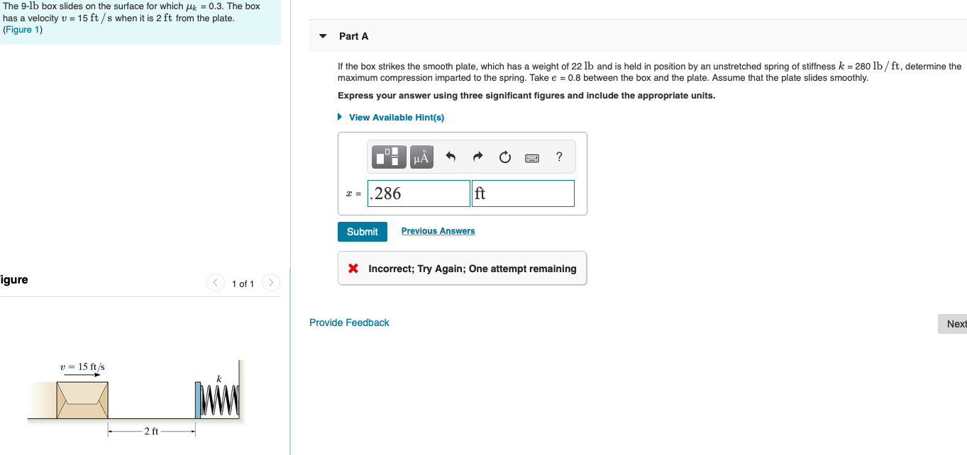 Solved The 9-lb box slides on the surface for which hk = | Chegg.com