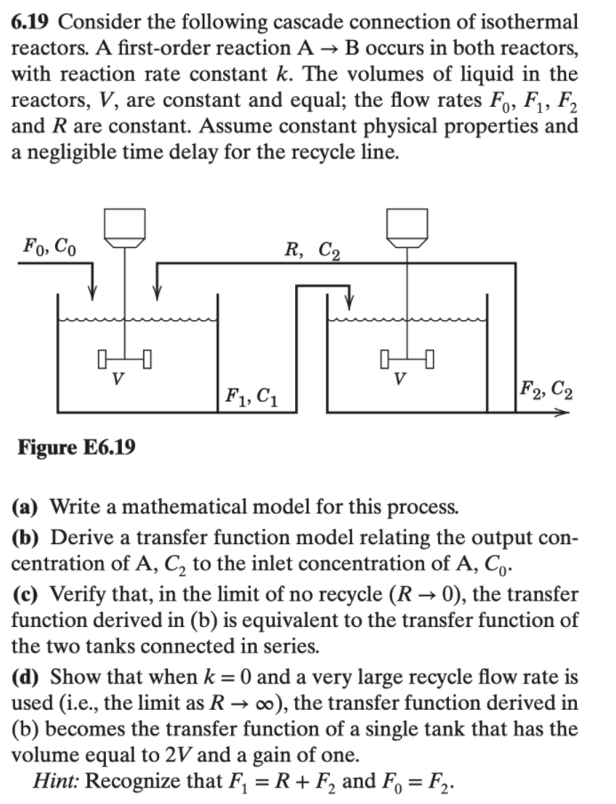 Solved 6.19 Consider the following cascade connection of | Chegg.com