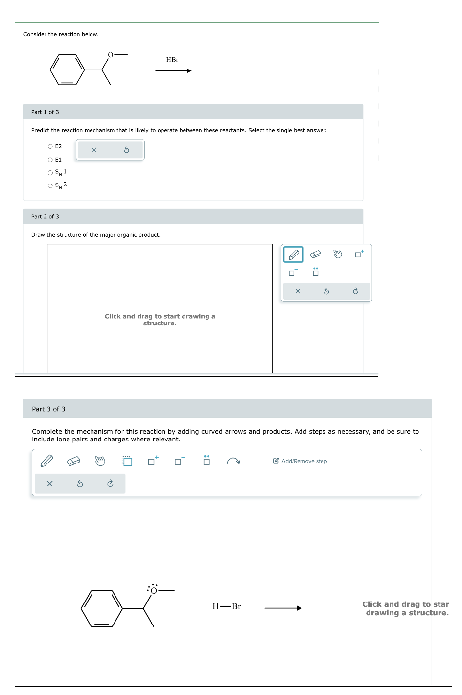 Solved Consider the reaction below.Part 1: Predict the | Chegg.com