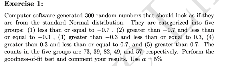 Solved Computer software generated 300 random numbers that | Chegg.com