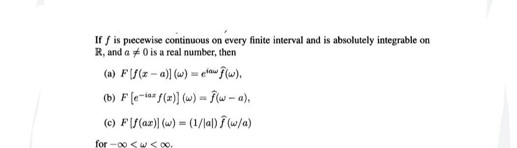 Solved If f is piecewise continuous on every finite interval | Chegg.com