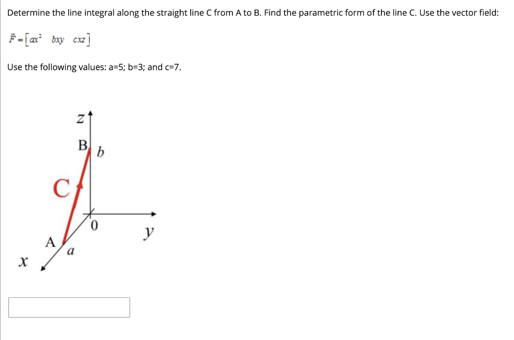 Solved Determine the line integral along the straight line C | Chegg.com