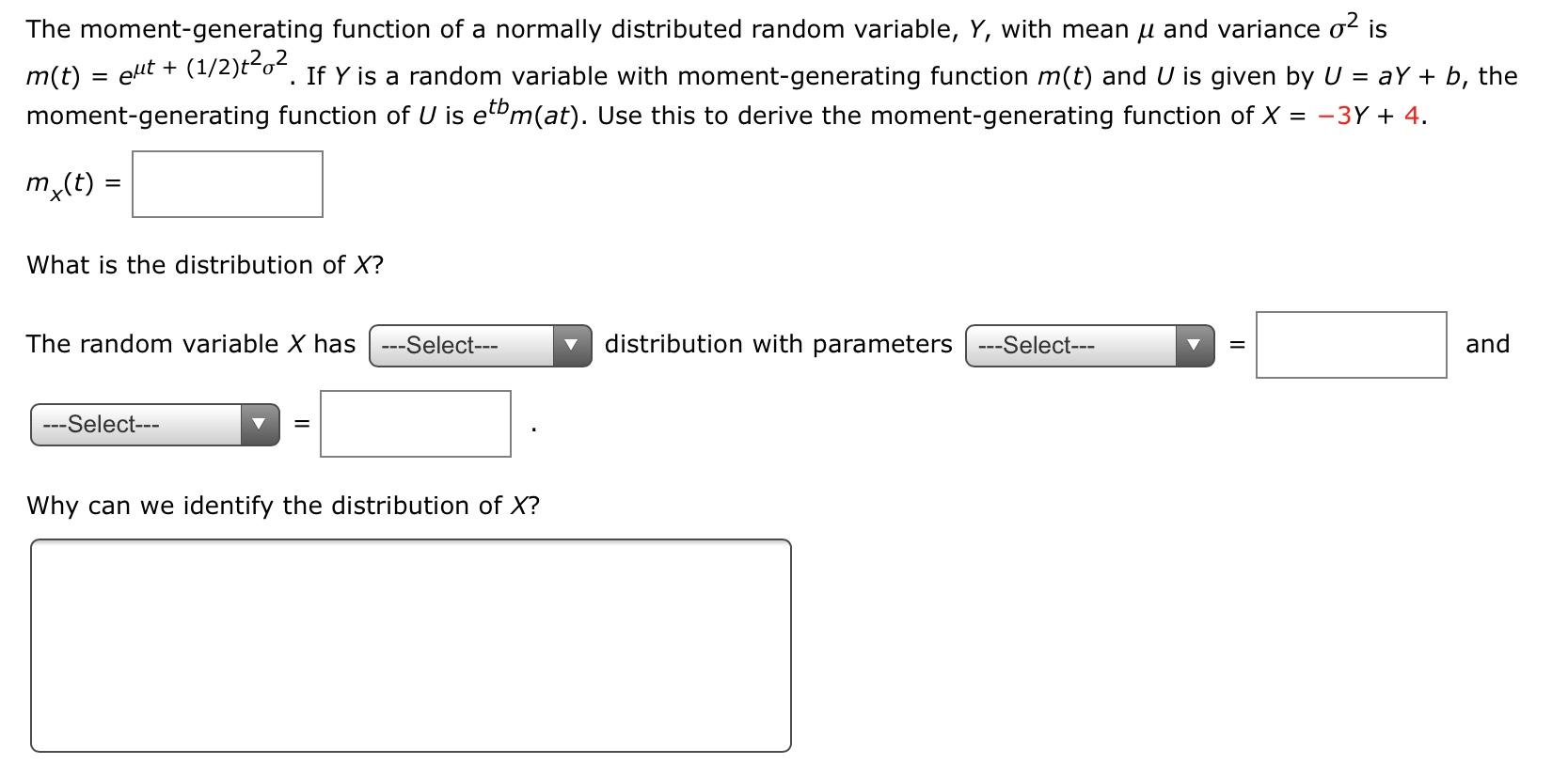 Solved The moment-generating function of a normally | Chegg.com