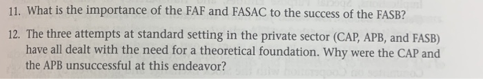 Solved 11. What is the importance of the FAF and FASAC to | Chegg.com