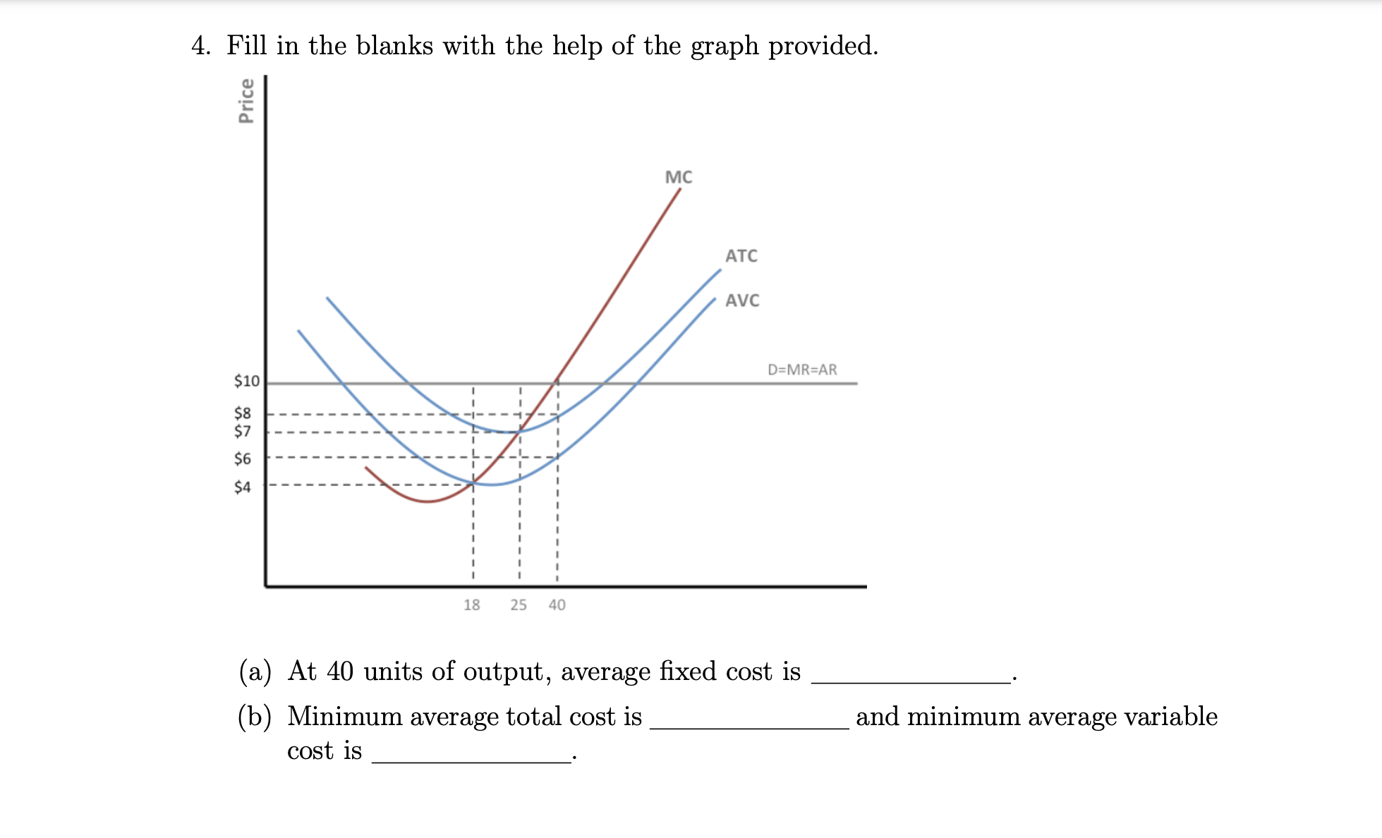 Solved 4. Fill in the blanks with the help of the graph | Chegg.com