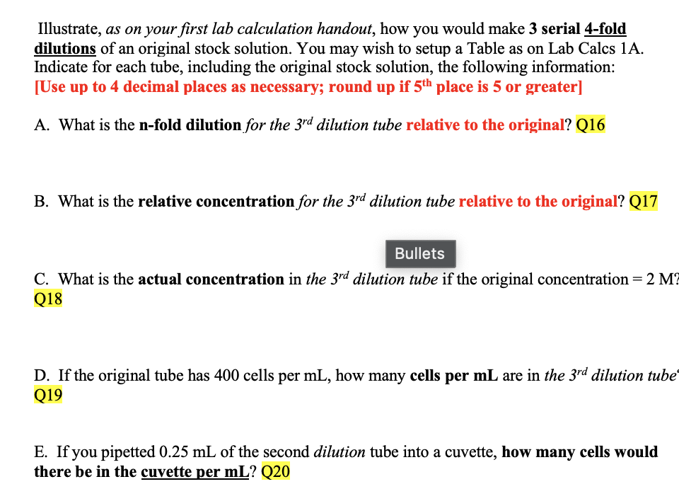Solved Illustrate, as on your first lab calculation handout, | Chegg.com