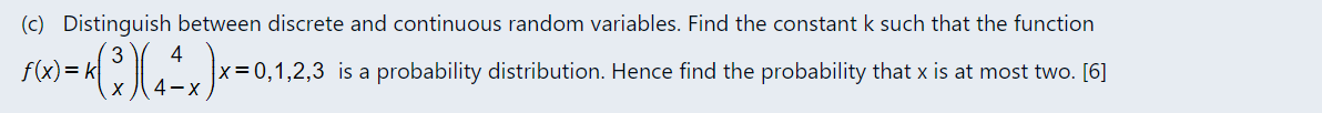 Solved (c) Distinguish between discrete and continuous | Chegg.com Solved (c) Distinguish between discrete and continuous | Chegg.com