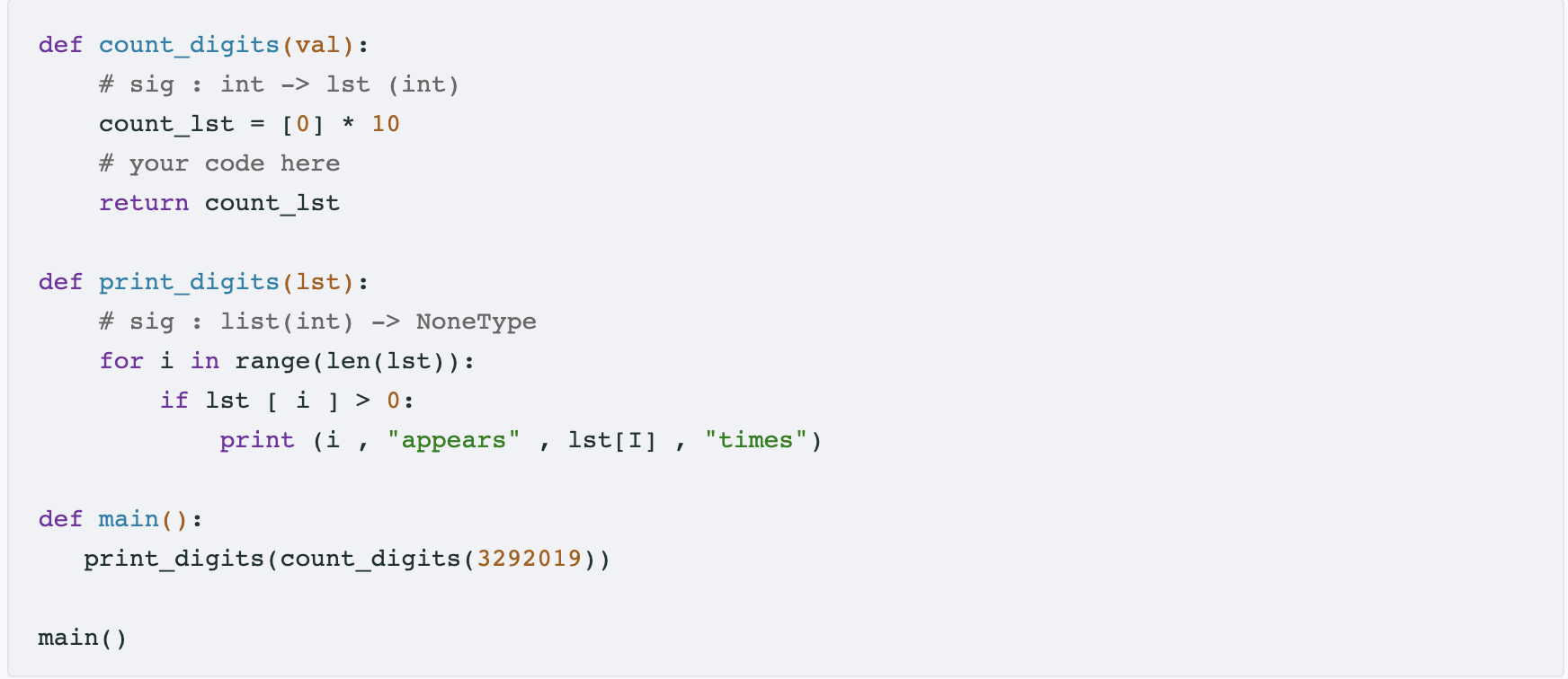 Solved python3 In this problem, you will fill in the code | Chegg.com