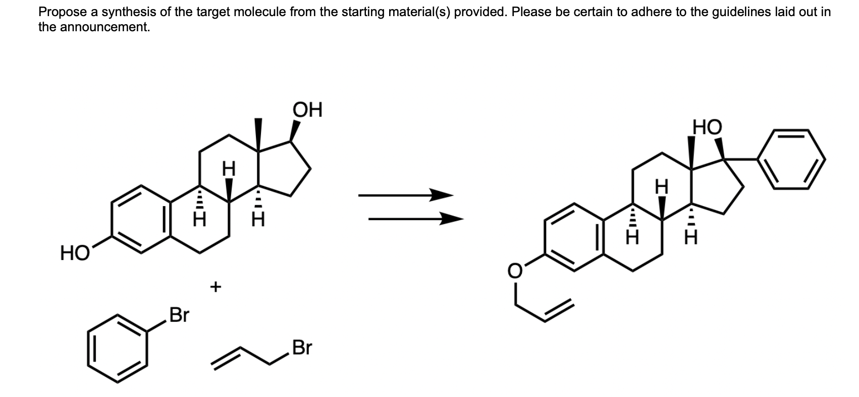 Solved Using the starting material molecule(s) provided, | Chegg.com