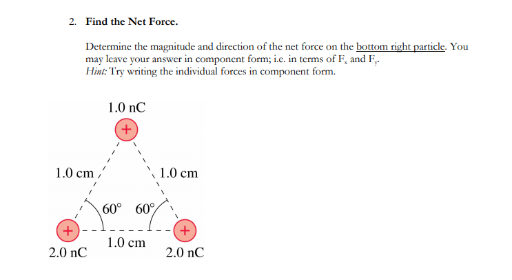 Solved Find The Net Force Determine The Magnitude And