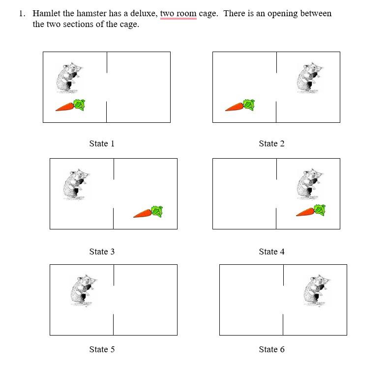 1. Hamlet the hamster has a deluxe, two room cage. | Chegg.com