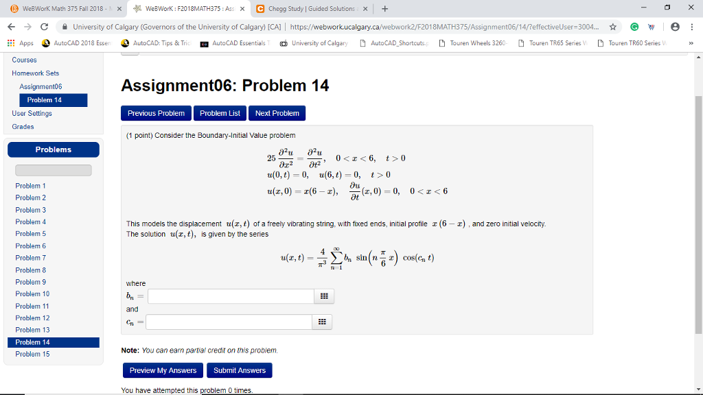 Solved WeBWork Math 375 Fall 2018-xWeBWork : F2018MATH375: | Chegg.com Solved WeBWork Math 375 Fall 2018-xWeBWork : F2018MATH375: | Chegg.com