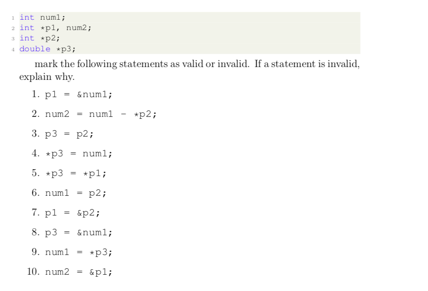 Solved I Int Numl 2 Int Pl Num2 3 Int P2 4 Double P3