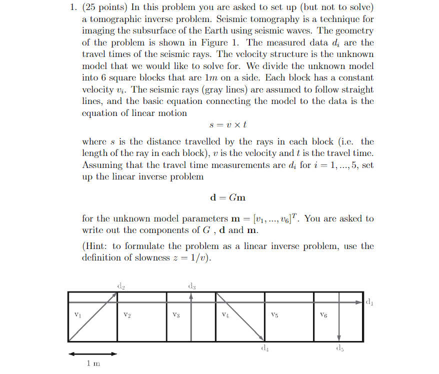 Solved 1. (25 points) In this problem you are asked to set | Chegg.com