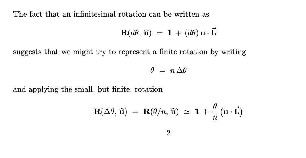 Solved A. Infinitesimal generators of SO(3) and the matrix | Chegg.com
