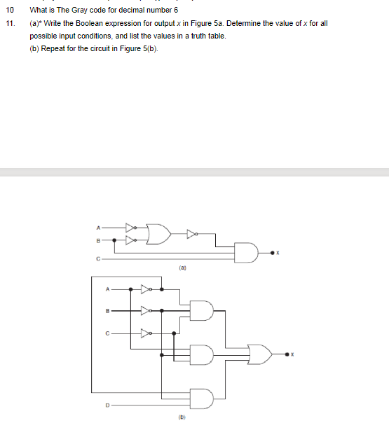 Solved 10 11 What Is The Gray Code For Decimal Number 6 