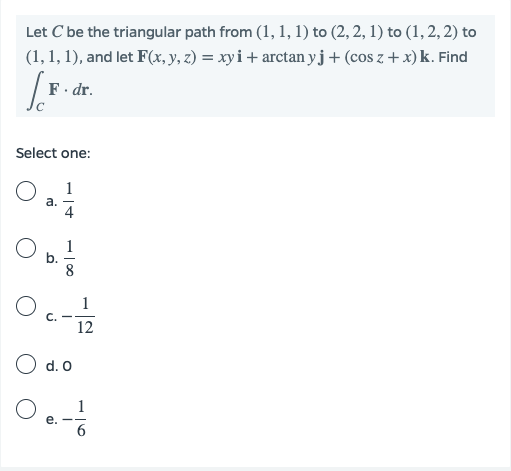 Solved Let C be the triangular path from (1, 1, 1) to (2,2, | Chegg.com