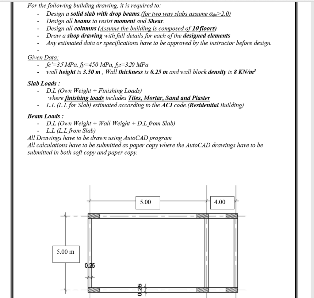 For the following building drawing, it is required | Chegg.com