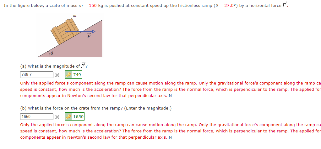 Solved the figure below, a crate of mass m=150 kg is pushed | Chegg.com