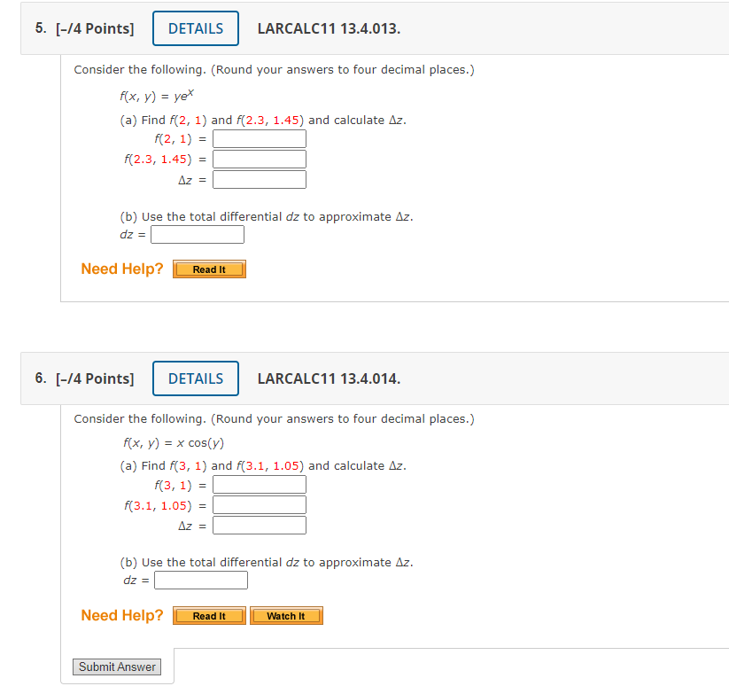Solved Consider the following. (Round your answers to four | Chegg.com