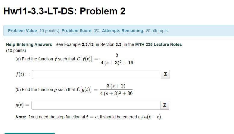 Solved Hw11-3.3-LT-DS: Problem 2 Problem Value: 10 point(s). | Chegg.com