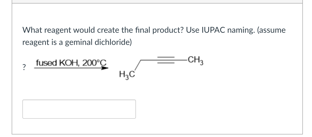 Solved What reagent would create the final product? Use | Chegg.com