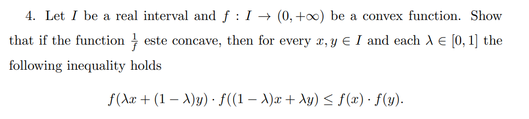 Solved function f : I -> ﻿R is said to be(i) ﻿convex | Chegg.com