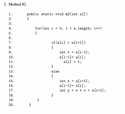 Solved public static void m2 (int a[C ) \{ for (int i=0;i