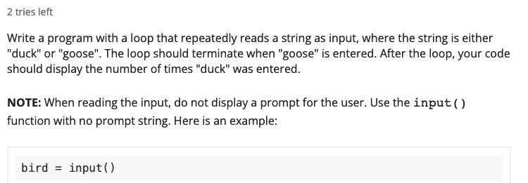 Solved The following code prompts the user to enter a | Chegg.com