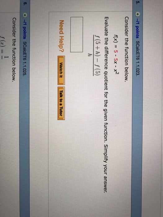 Solved Consider the function below. f(x) = 5 - 5x - x^2 | Chegg.com