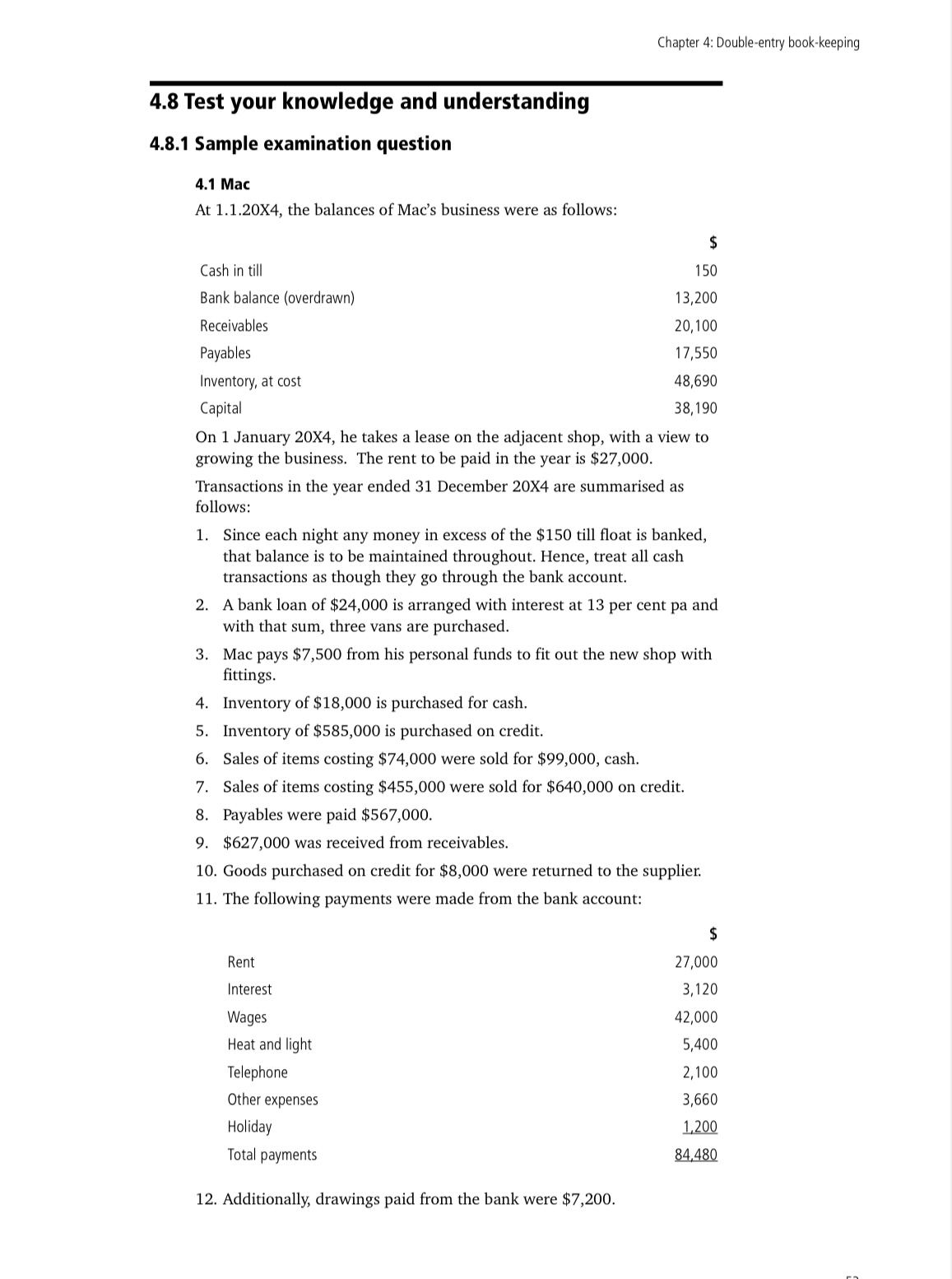 Solved Chapter 4: Double-entry book-keeping 4.8 Test your | Chegg.com