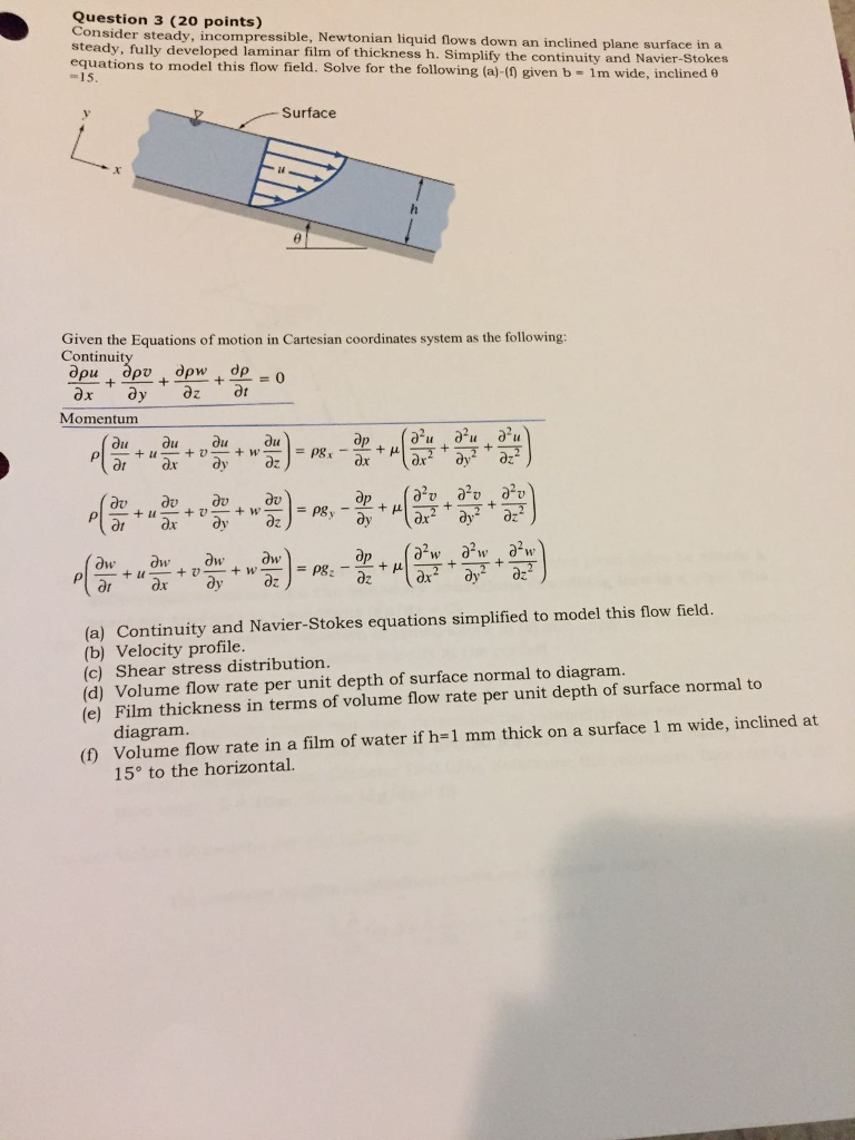 Solved Question 3 (20 points) Consider steady, | Chegg.com