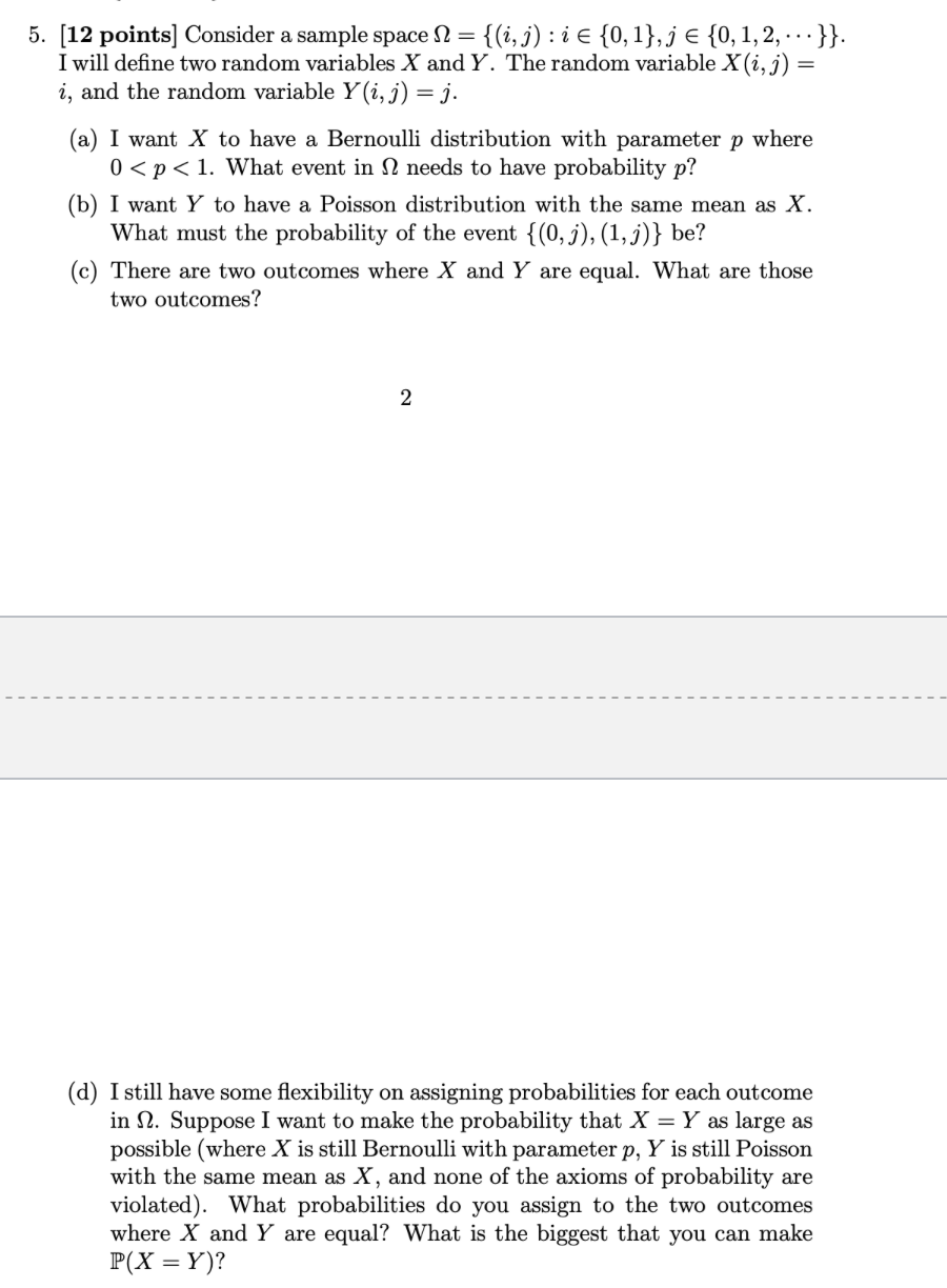Solved [12 ﻿points] ﻿Consider a sample space | Chegg.com