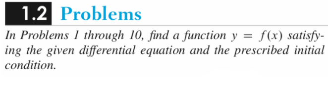 Solved 1.2 Problems In Problems 1 through 10, find a | Chegg.com