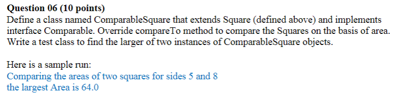 Solved Question 06 (10 points) Define a class named | Chegg.com Solved Question 06 (10 points) Define a class named | Chegg.com