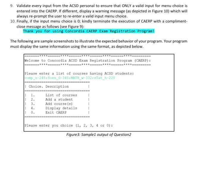 Solved Questions \#2: Simple Exam Registration Program | Chegg.com