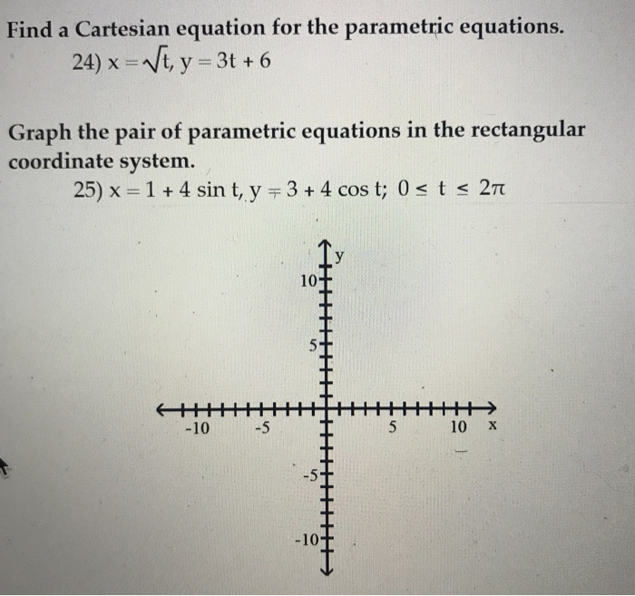 Solved Find a Cartesian equation for the parametric | Chegg.com
