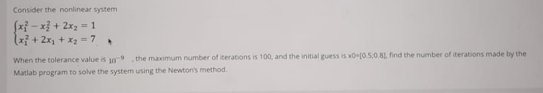 Consider the nonlinear | Chegg.com