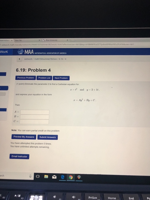 Solved webwork math rice edu/webwork2/Math 102Sammer | Chegg.com Solved webwork math rice edu/webwork2/Math 102Sammer | Chegg.com