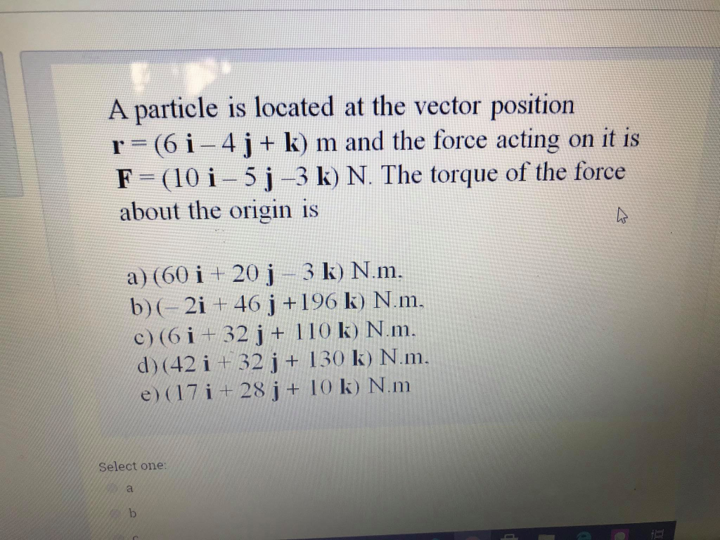 Solved A particle is located at the vector position r= | Chegg.com
