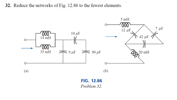Solved 32. Reduce the networks of Fig. 12.86 to the fewest | Chegg.com