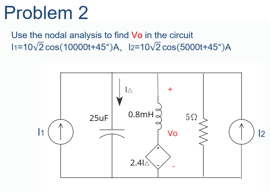 Solved Use the nodal analysis to find Vo in the circuit | Chegg.com