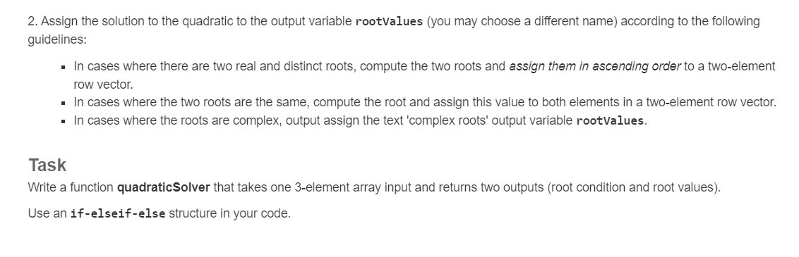 Solved M3 Programming Assignment Problem If A Second Order 