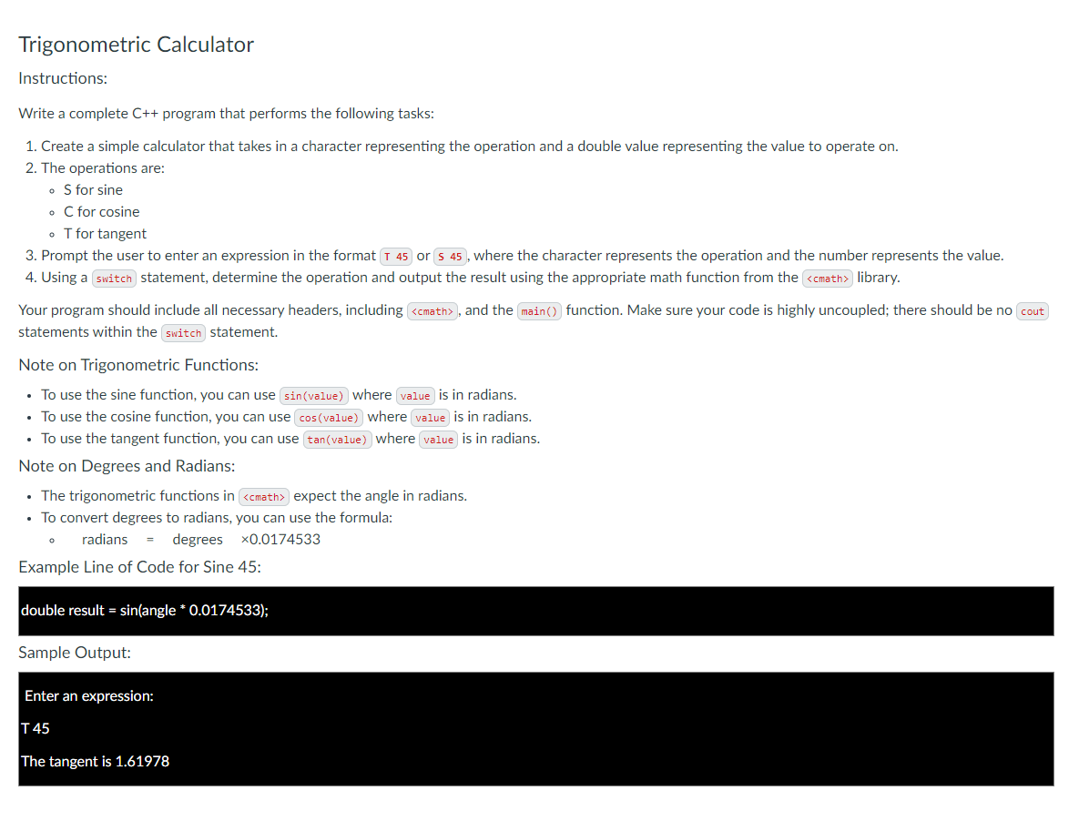I need help on how to create a C++ program that is a | Chegg.com