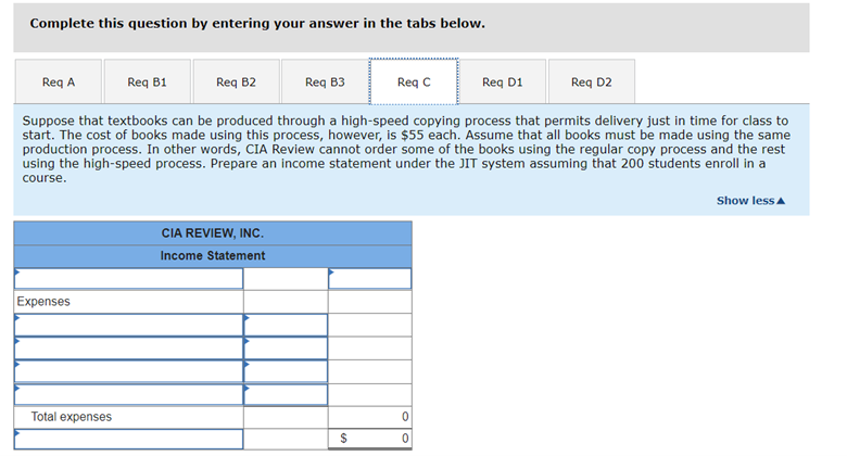 Solved Problem 10-29A (Algo) Using JIT to minimize waste and | Chegg.com