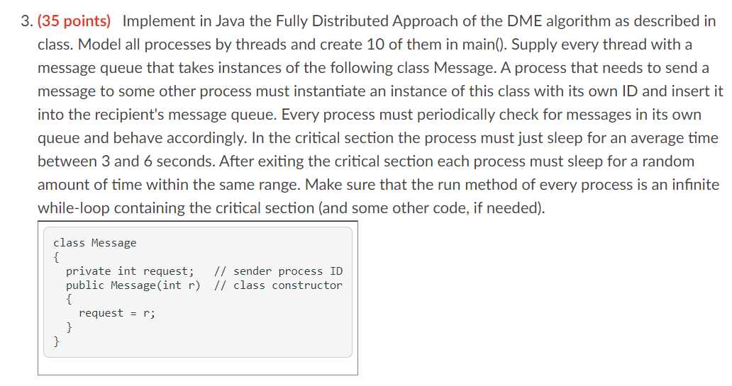 3. (35 points) Implement in Java the Fully | Chegg.com